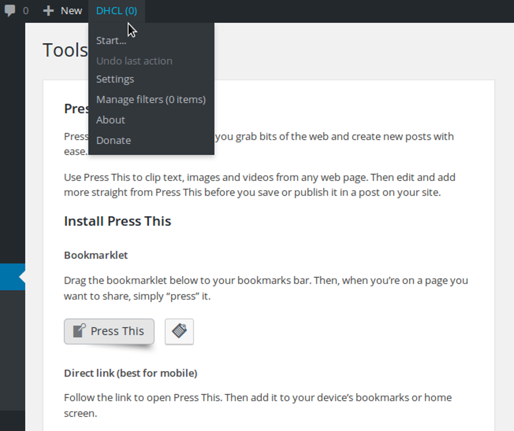Dashboard Cleaner for WordPress - Download