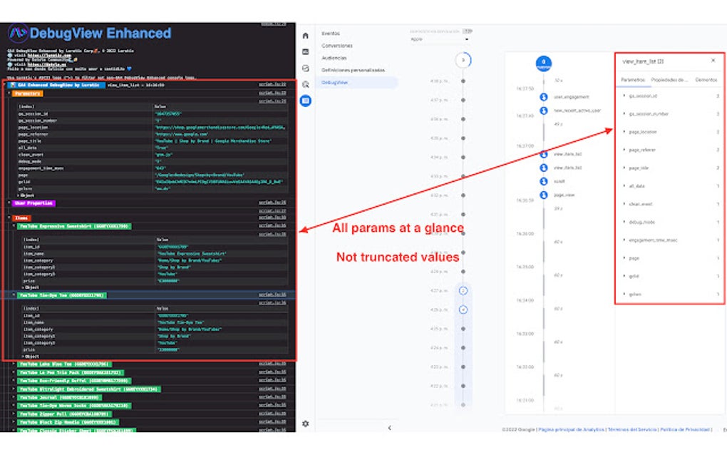 GA4 Enhanced DebugView by Luratic for Google Chrome - Extension Download