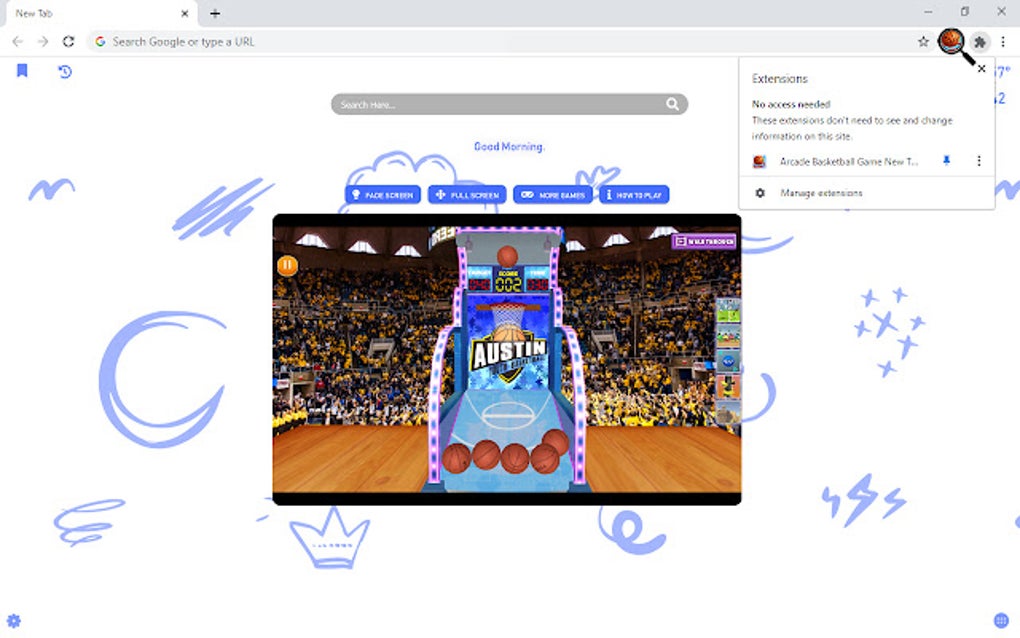 Arcade Basketball Game New Tab for Google Chrome - Extension Download