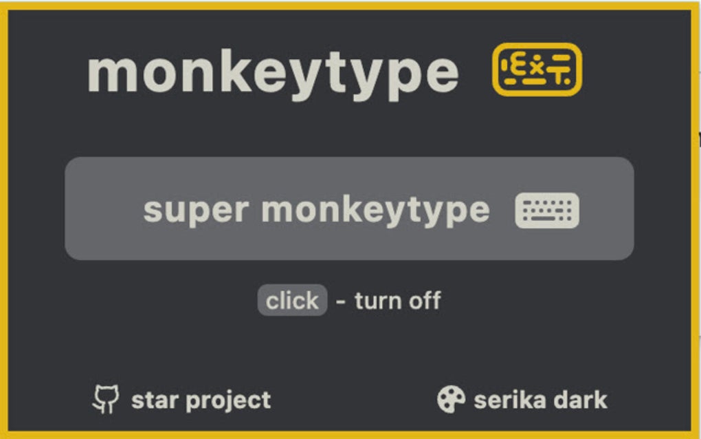 MonkeyType Extension for Google Chrome - 拡張機能 無料・ダウンロード