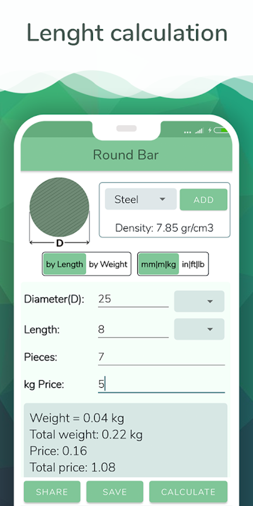 Metal Weight Calculator APK para Android - Descargar