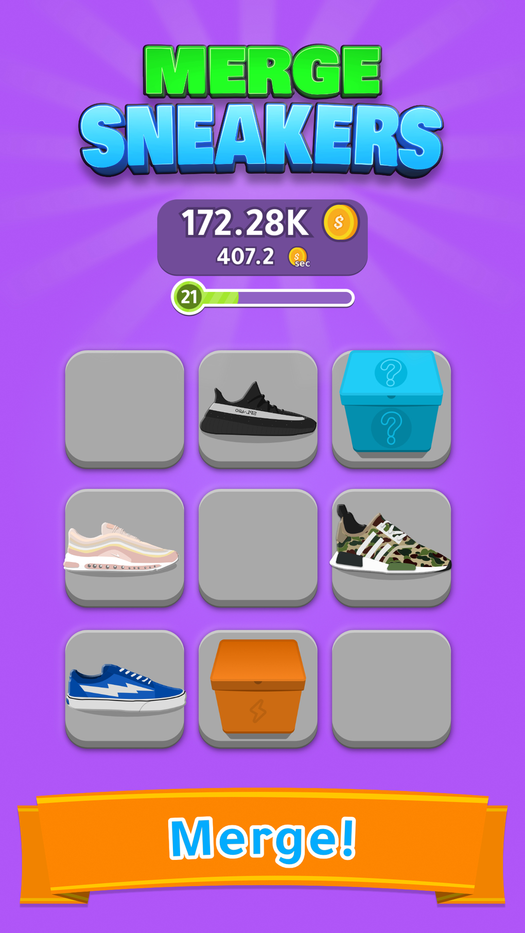 Merge Sneakers - Sneaker Game for iPhone - Download