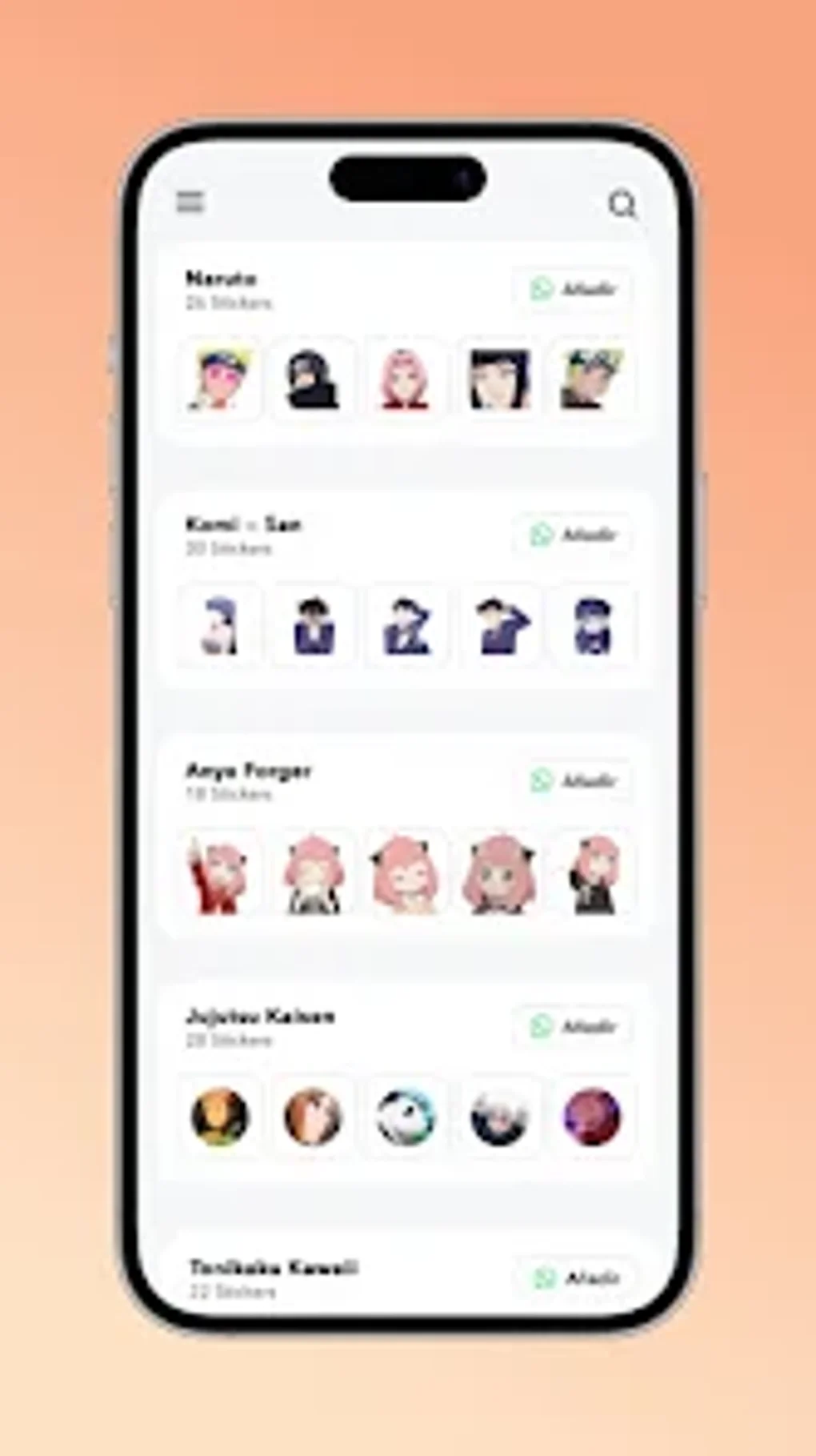 Anime Stickers for WhatsApp per Android - Download