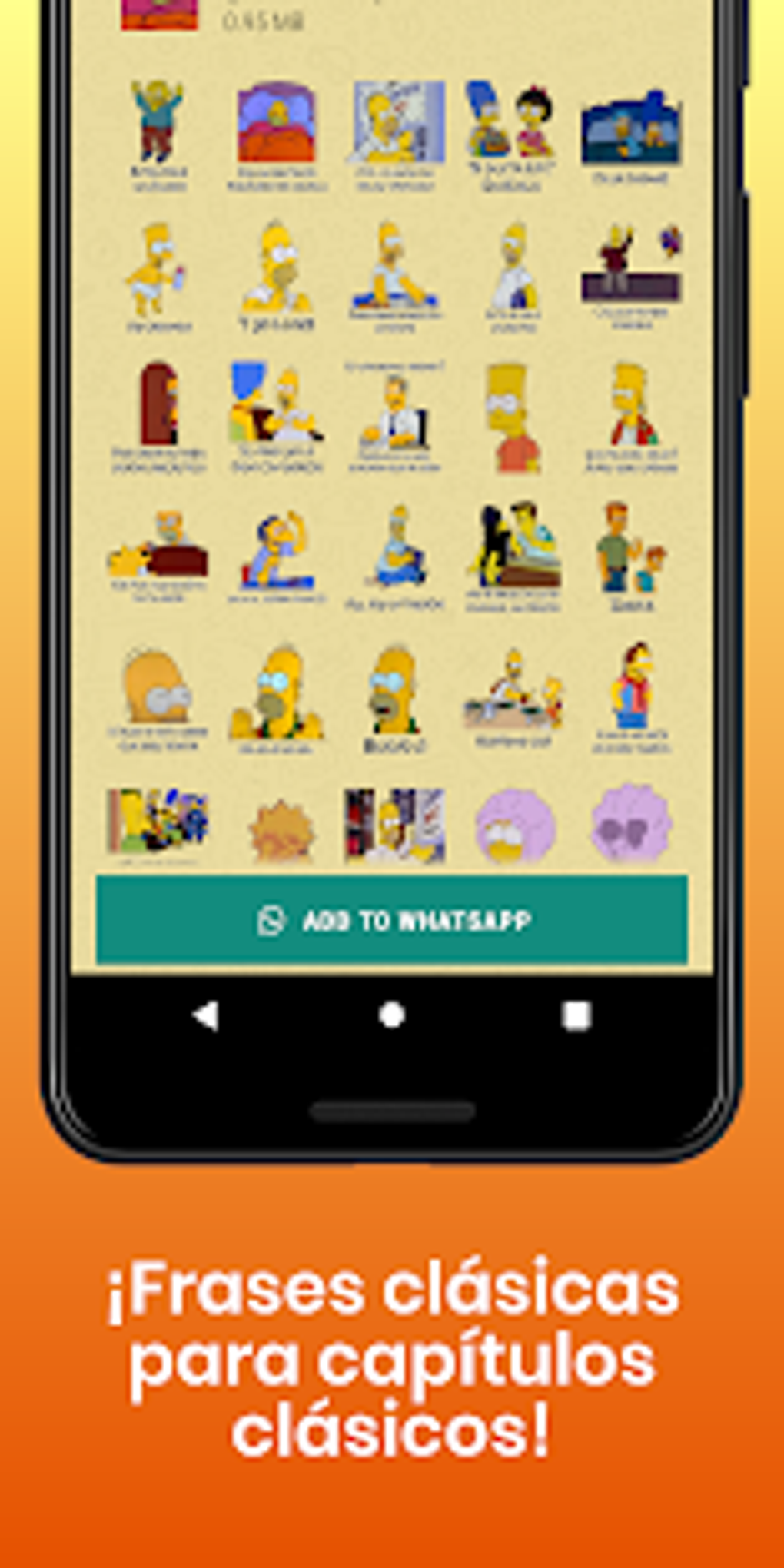 Stickers de Los Simpson para WhatsApp para Android - Descargar