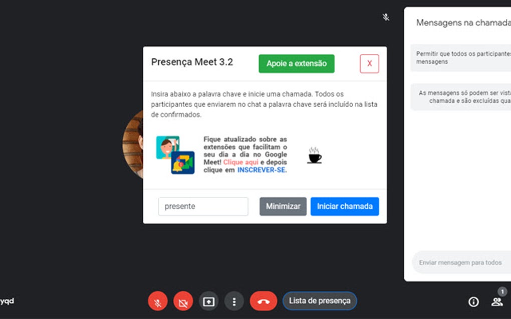 Presença Meet: Google Meet Attendance for Google Chrome - Extension ...