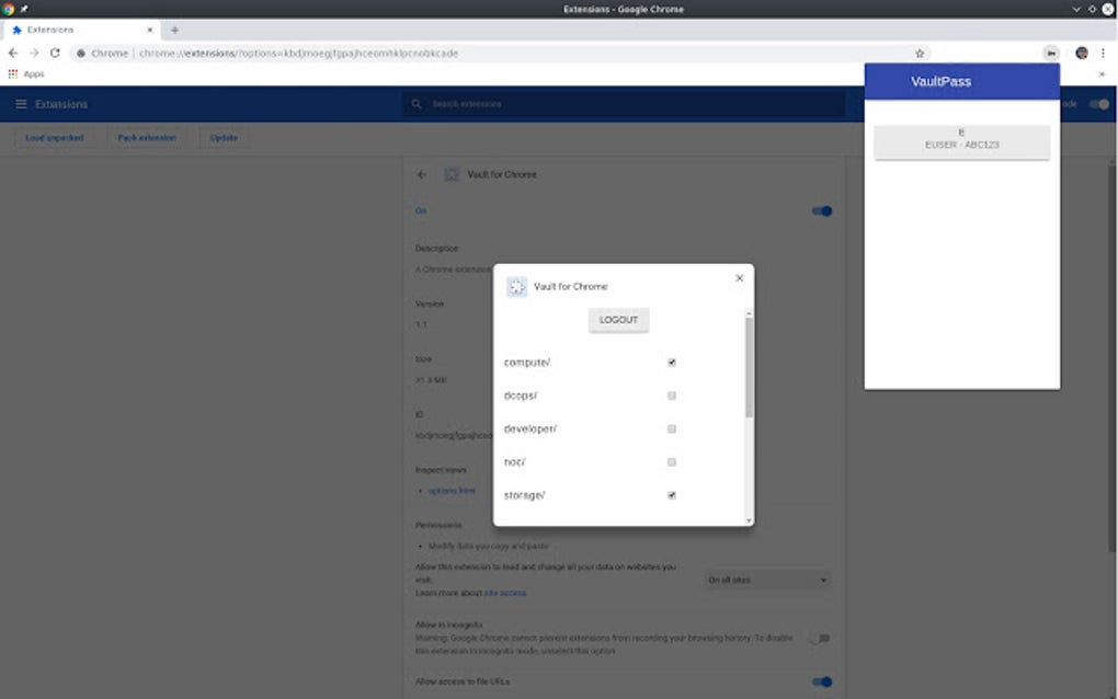 VaultPass para Google Chrome - Extensión Descargar