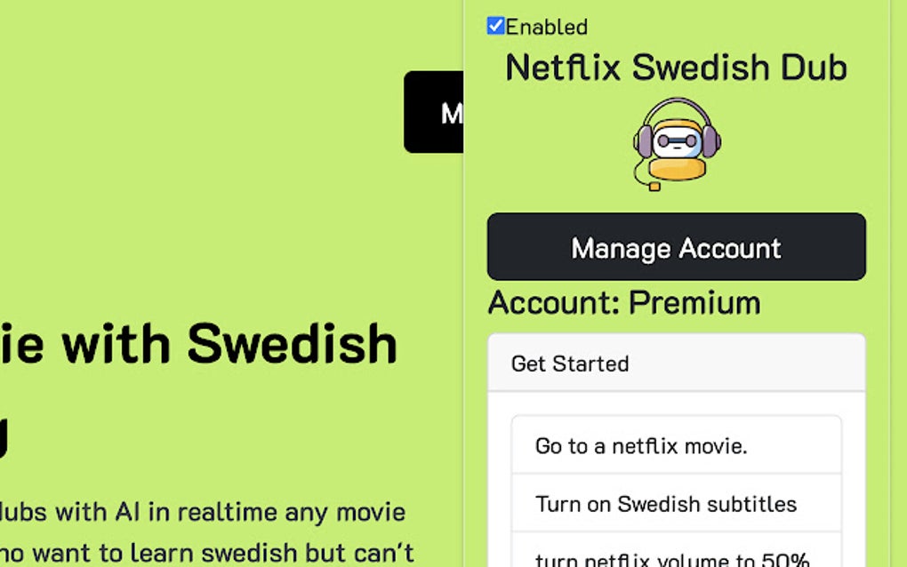 Netflix Swedish Dub for Google Chrome - Extension Download