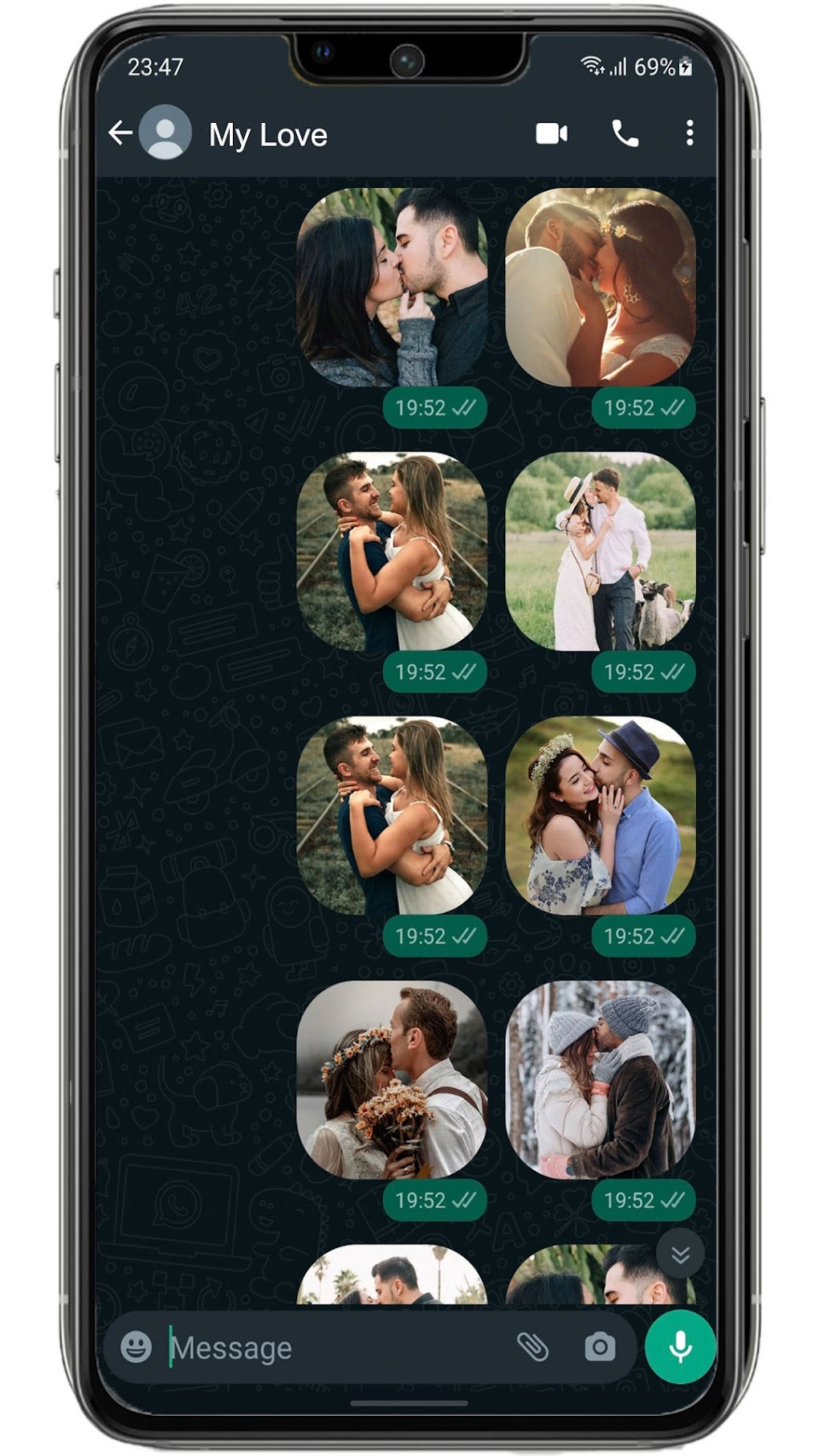 Romantic Kiss WA-Sticker para Android - Descargar