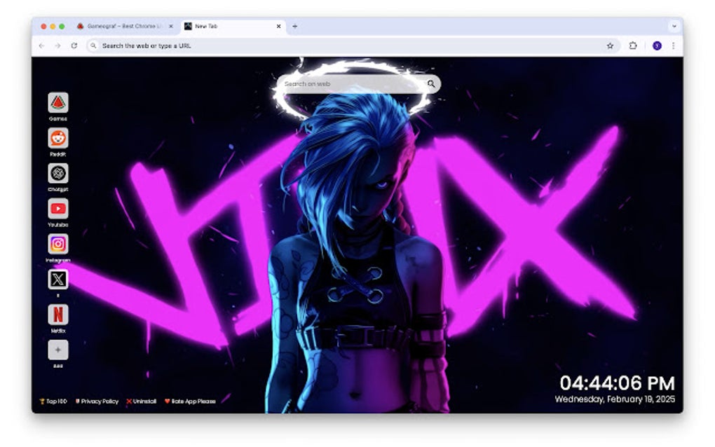 Neon Jinx Arcane Live Wallpaper para Google Chrome - Extensión Descargar Neon Jinx Arcane Live Wallpaper para Google Chrome - Extensión Descargar