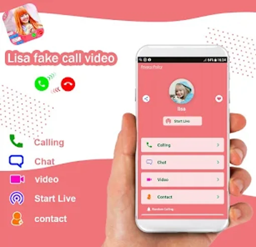 lisa Fake call - blackPink liv for Android - Download