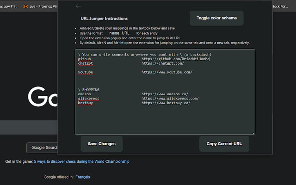 URL Jumper Google Chrome 용 - 확장 프로그램 다운로드