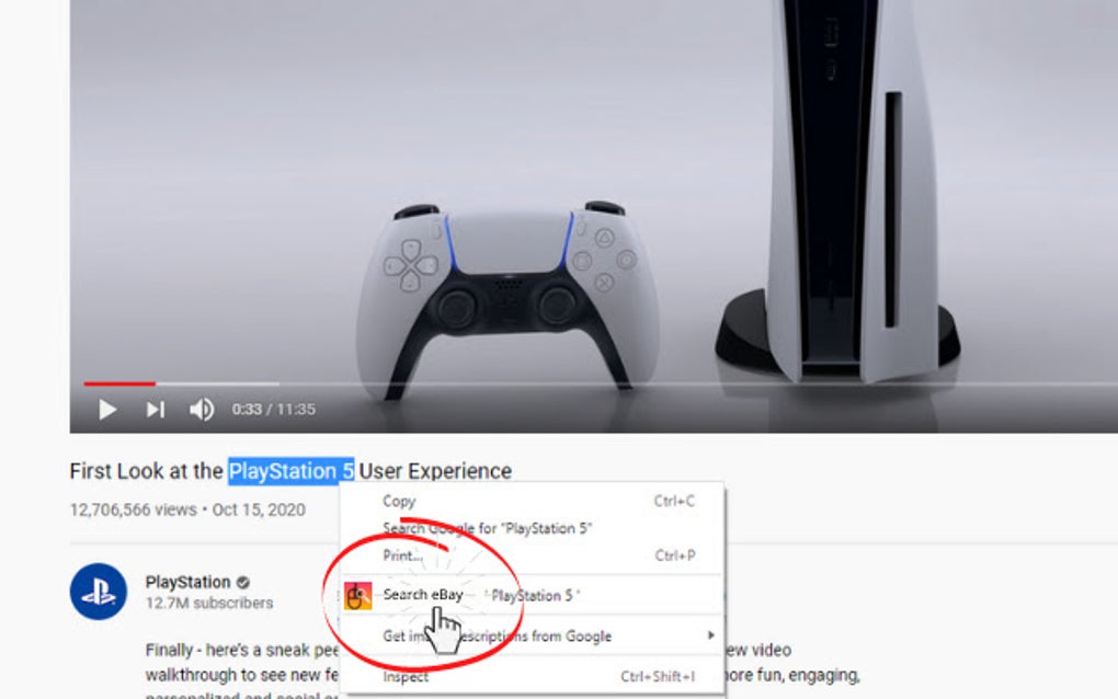 Right Click to Search eBay para Google Chrome - Extensión Descargar