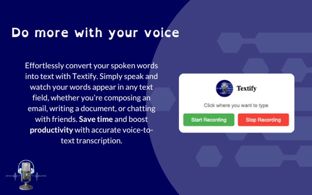 Textify - Voice to Text everywhere para Google Chrome - Extensión Descargar