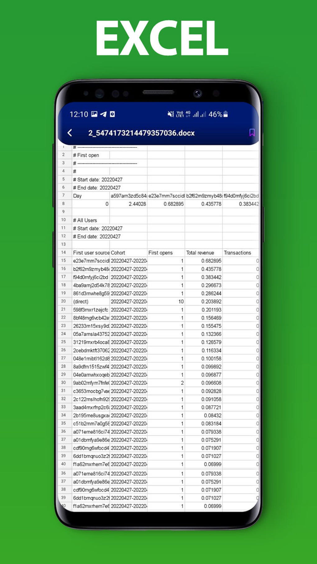 Android 용 Reading Documents - Excel PDF - 다운로드