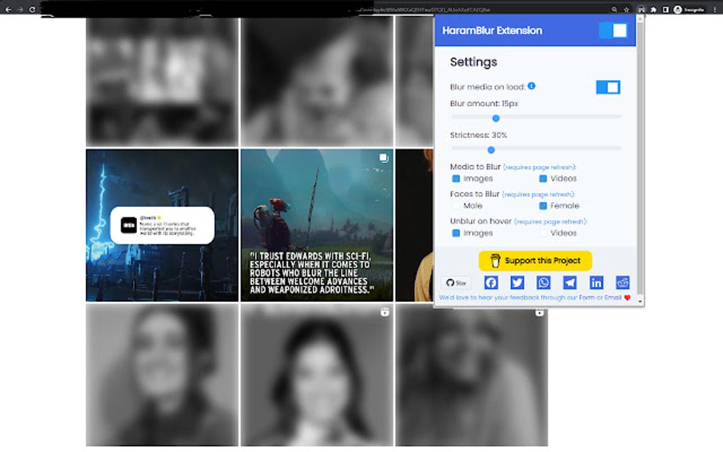 HaramBlur for Google Chrome - Extension Download