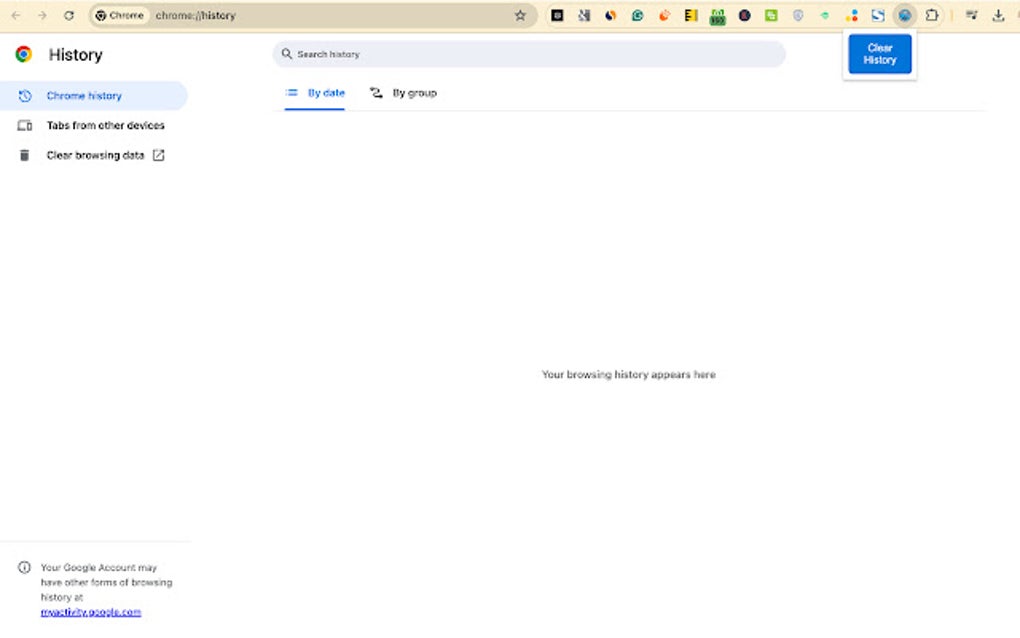 Quick History Cleaner para Google Chrome - Extensión Descargar