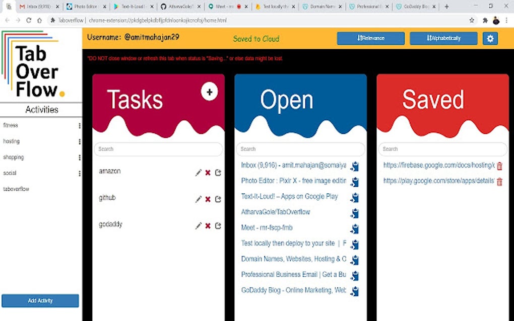 Taboverflow for Google Chrome - Extension Download