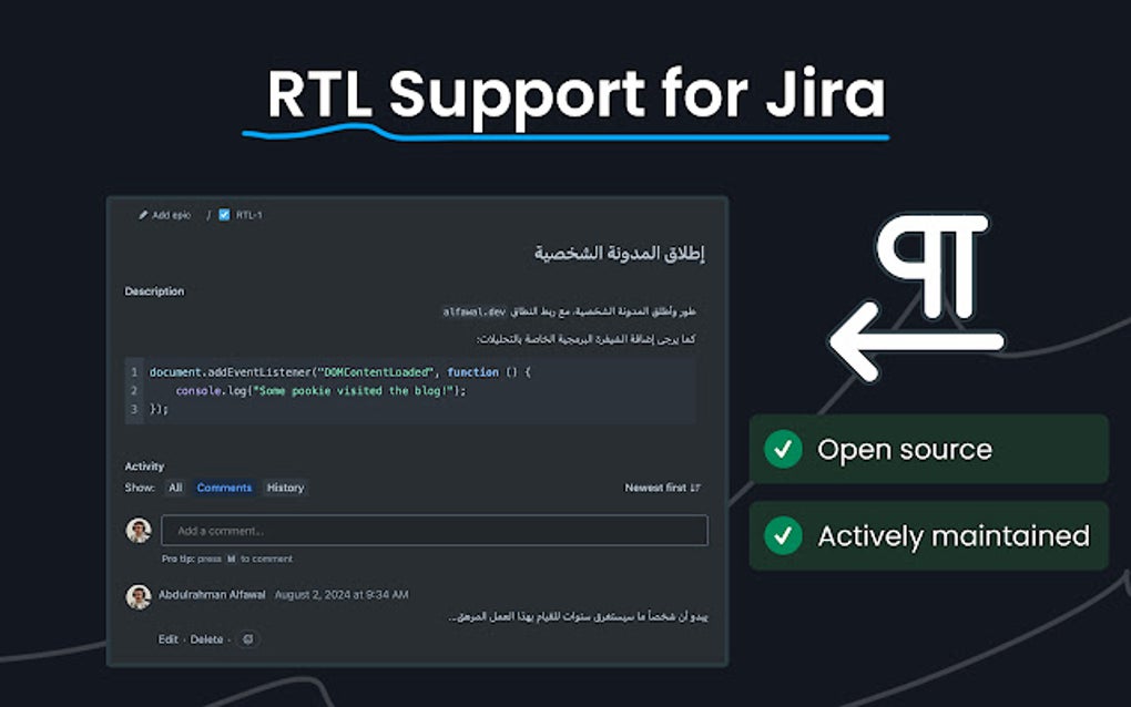RTL Jira Google Chrome 용 - 확장 프로그램 다운로드