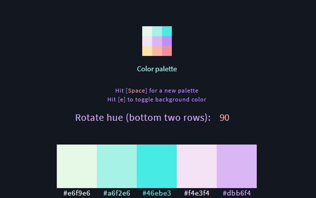 Color Palette pour Google Chrome - Extension Télécharger