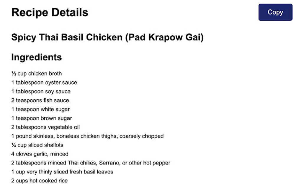 Recipe Extractor Google Chrome 용 - 확장 프로그램 다운로드