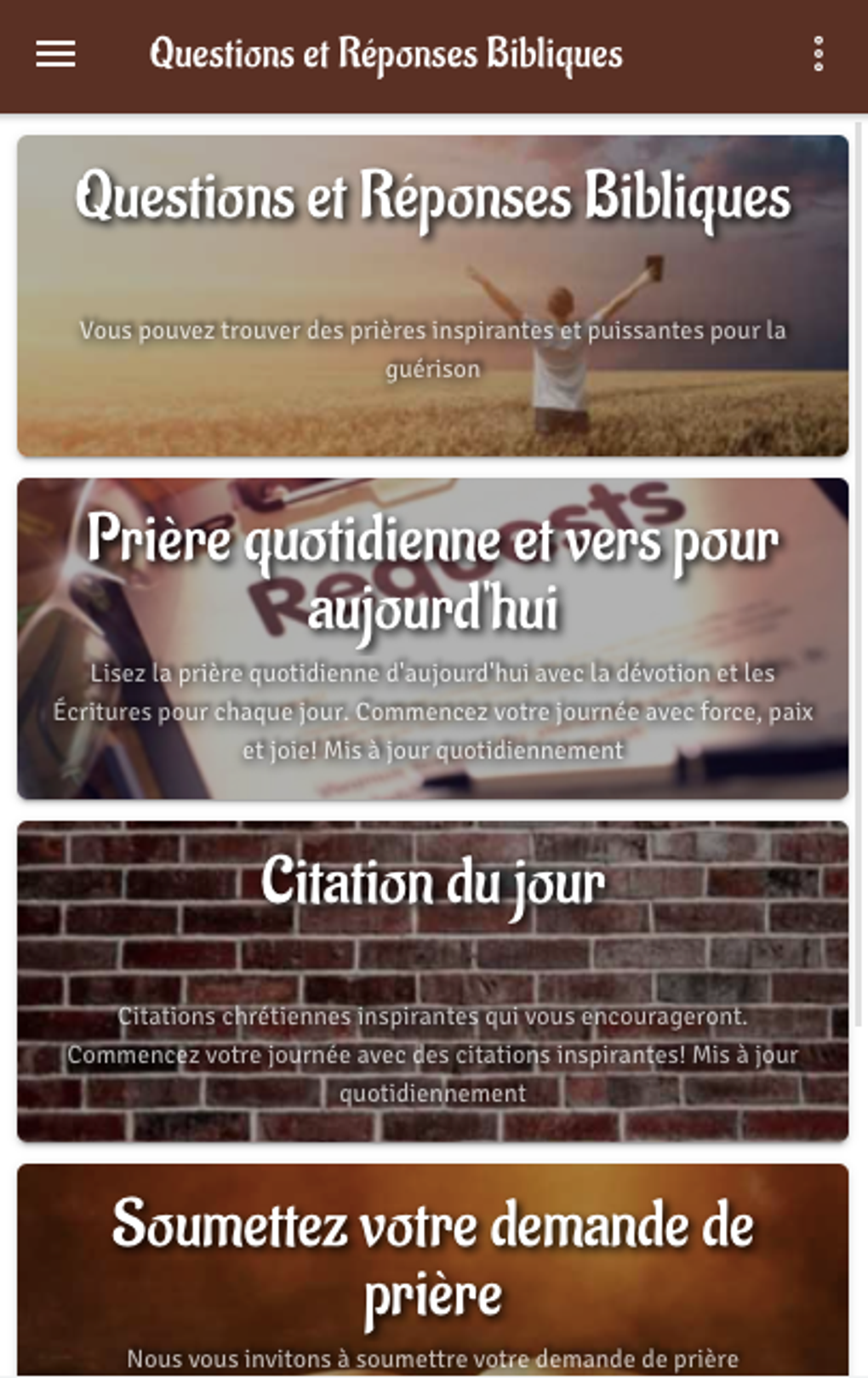 Questions et Réponses Biblique for Android - Download