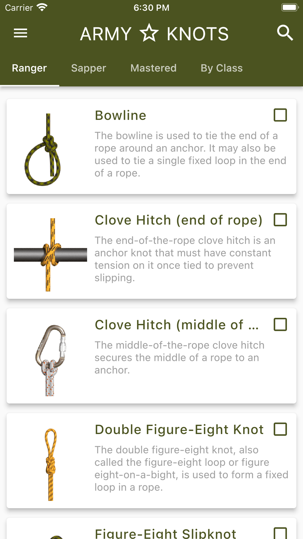 Army Ranger Knots per iPhone - Download