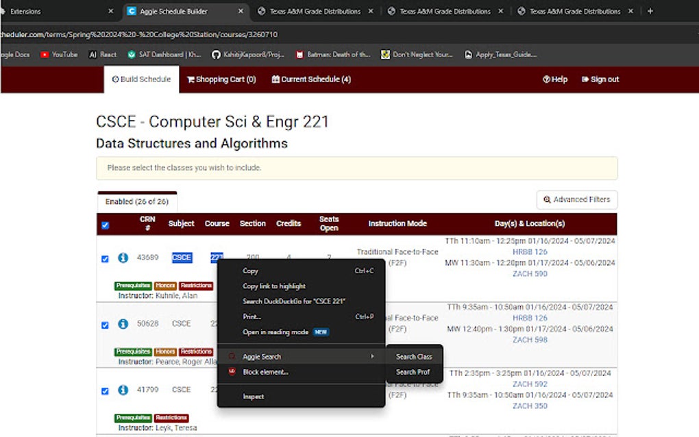 Aggie Prof Helper para Google Chrome - Extensión Descargar