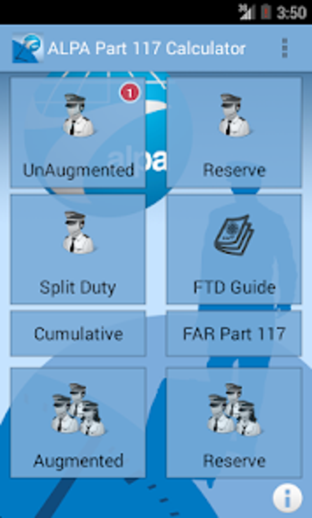 Android 용 ALPA Part 117 Calc. Guide - 다운로드