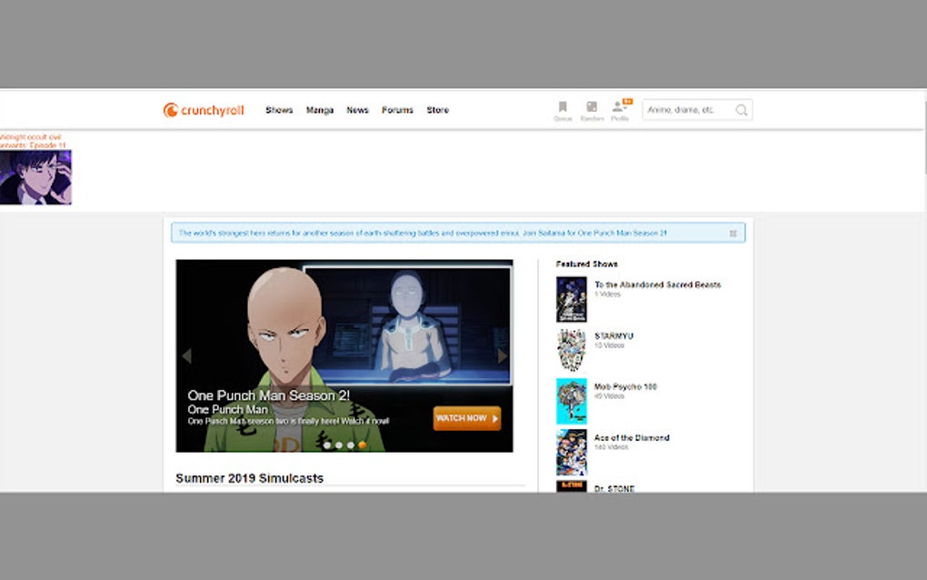 Crunchyroll: continue watching bar Google Chrome için - Eklenti İndir