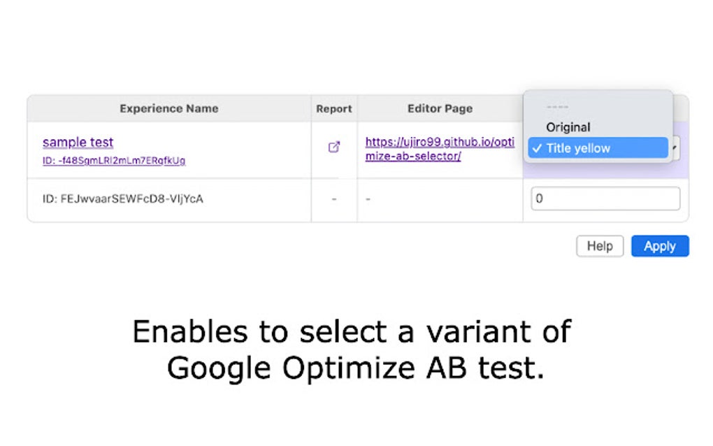 Google Optimize AB Selector para Google Chrome - Extensão Download Google Optimize AB Selector para Google Chrome - Extensão Download