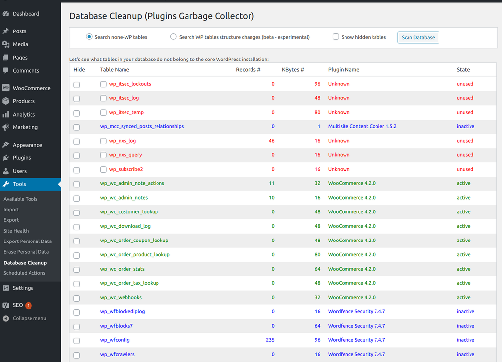 Plugins Garbage Collector Database Cleanup for WordPress - Download