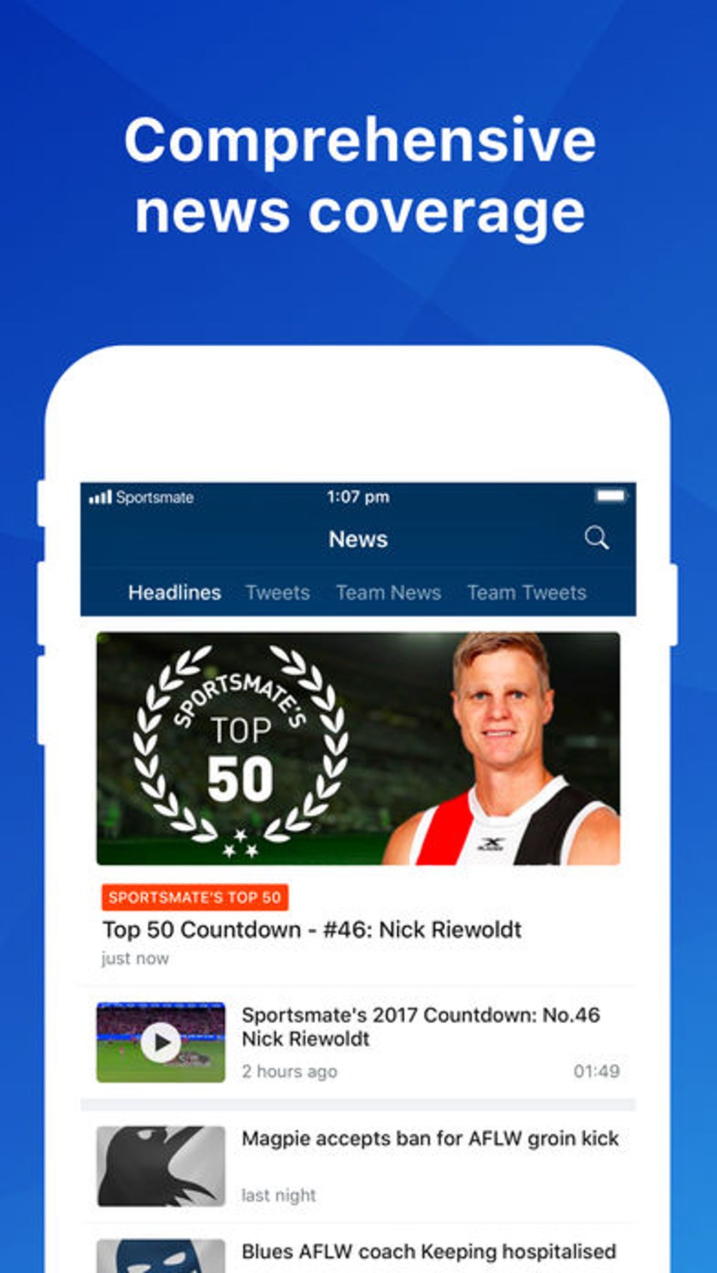 Footy Live: AFL Scores Stats para iPhone - Download