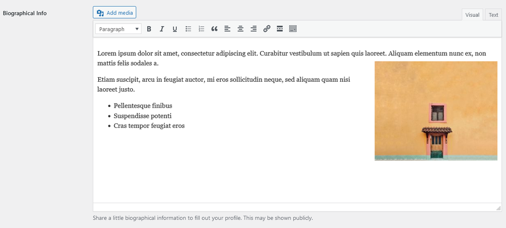Visual User Description Editor for WordPress - Download