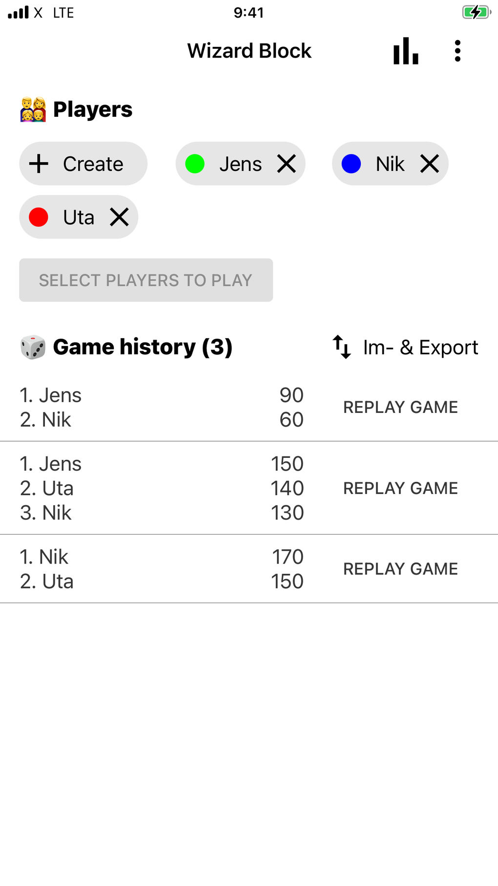 Wizard Scorecard para iPhone - Descargar