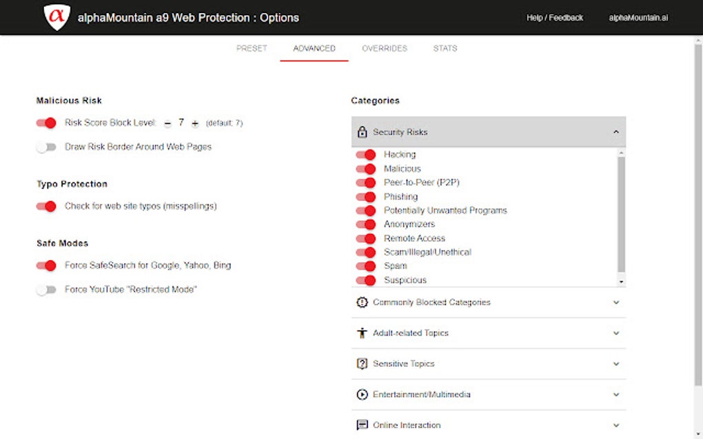 a9 Web Protection: filter, parental control for Google Chrome ...