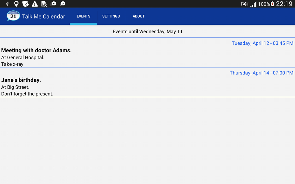 Talking Calendar Reminders APK for Android - Download