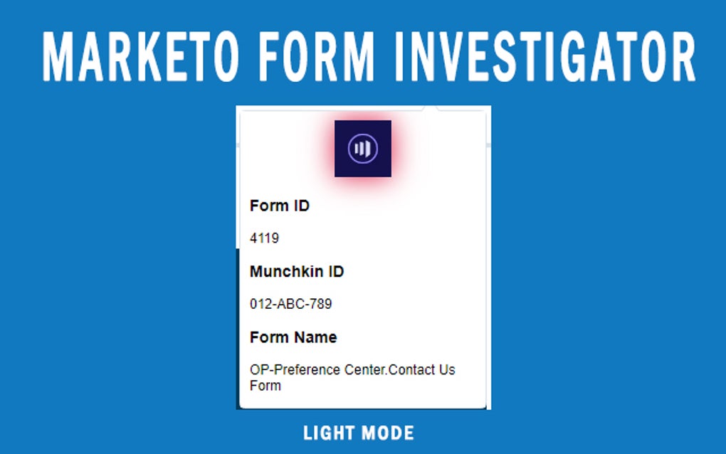 Form Investigator - Marketo for Google Chrome - Extension Download