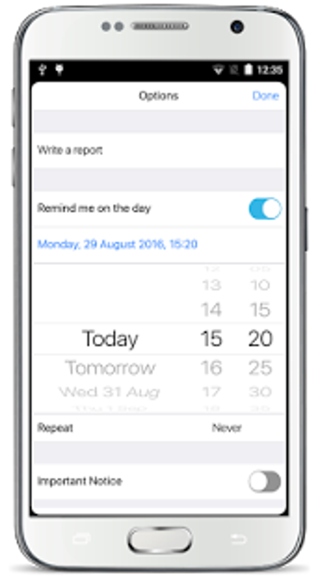 Reminders Android 