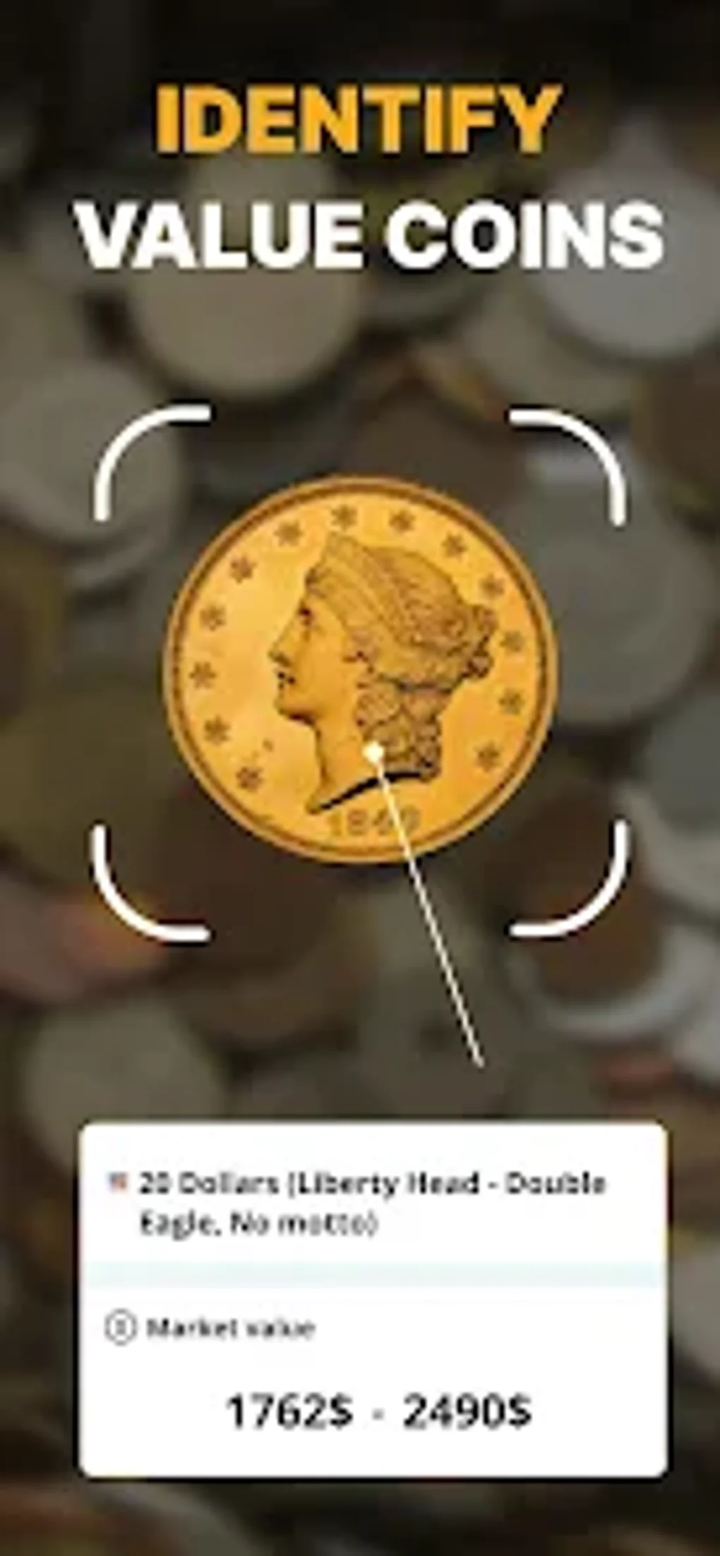 Coin identifier Coin Value para Android - Descargar