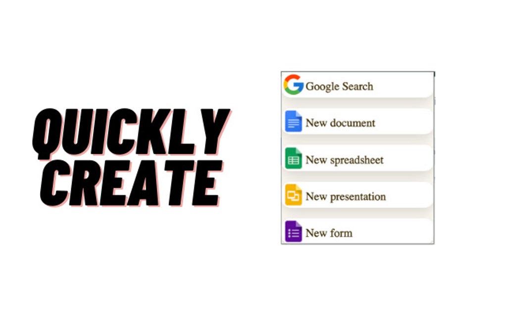 Quick Create for Google Docs for Google Chrome - Extension Download Quick Create for Google Docs for Google Chrome - Extension Download