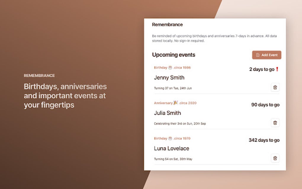 Remembrance for Google Chrome - Extension Download