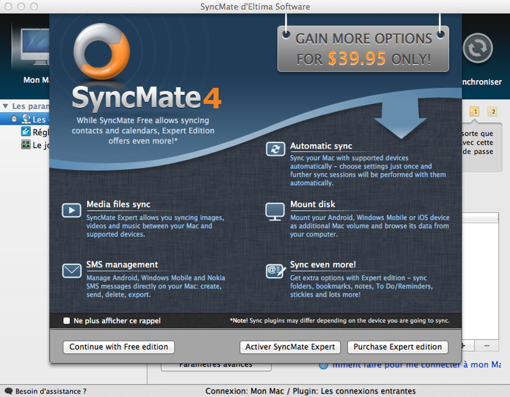 SyncMate Classic pour Mac - Télécharger