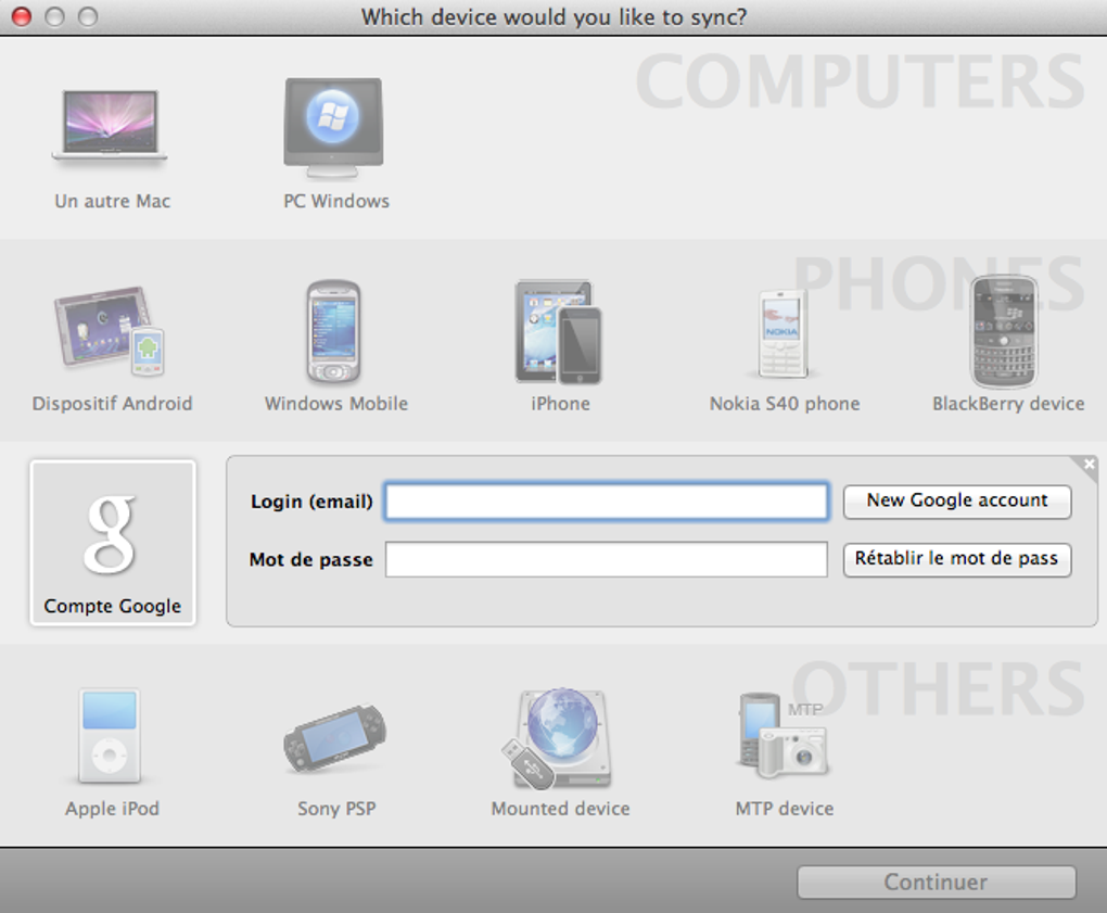 SyncMate Classic pour Mac - Télécharger