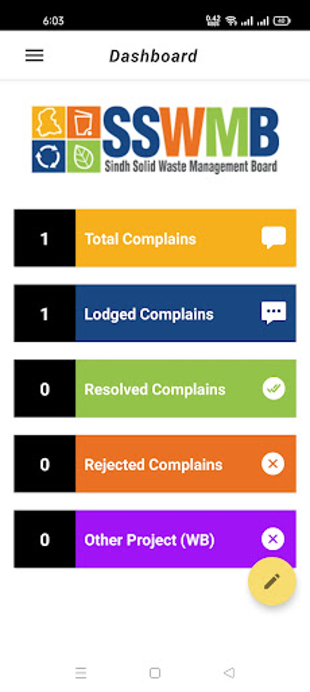 SSWMB COMPLAINTS KARACHI for Android - Download