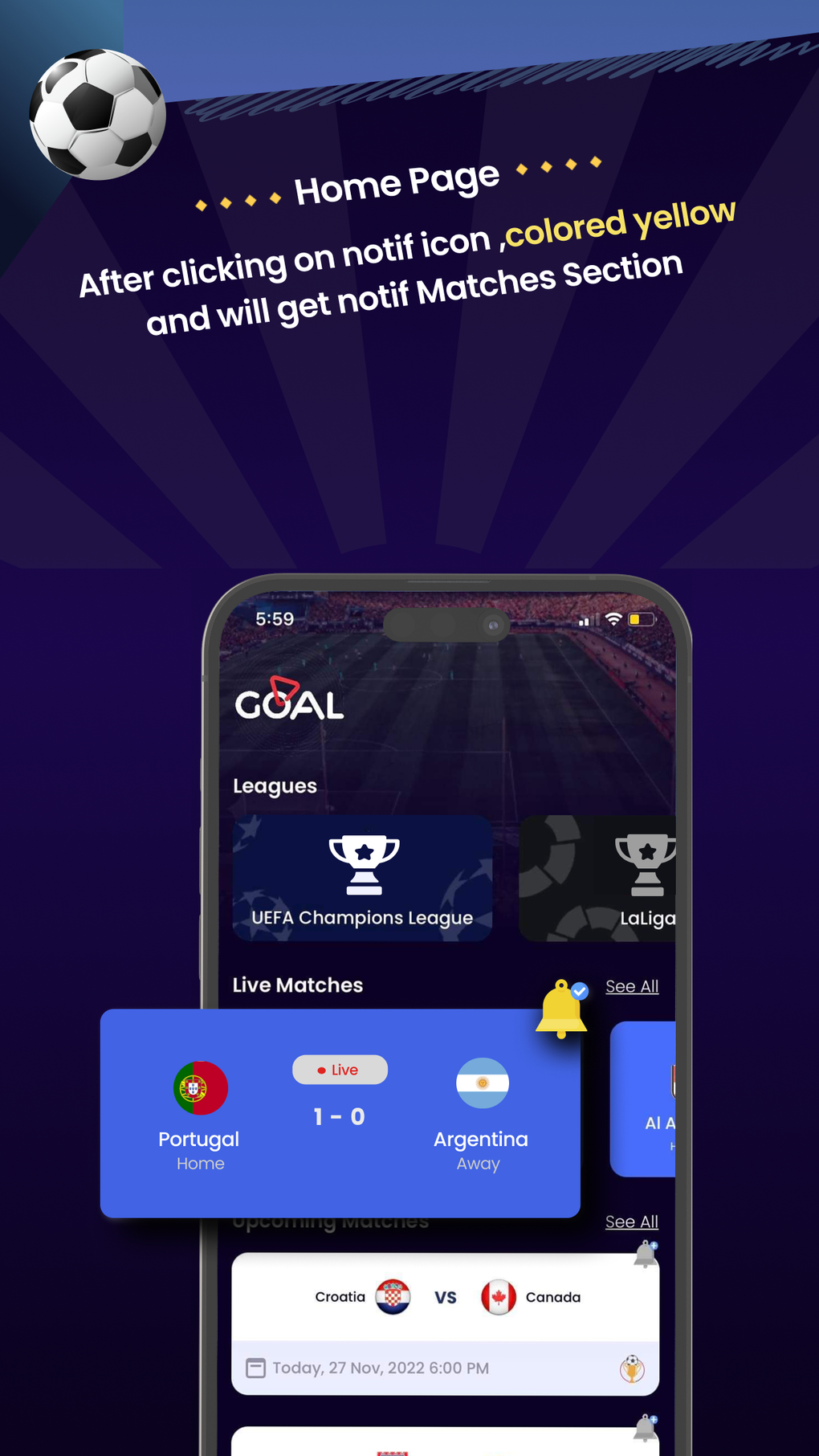 VGoal - Live Scores para iPhone - Descargar