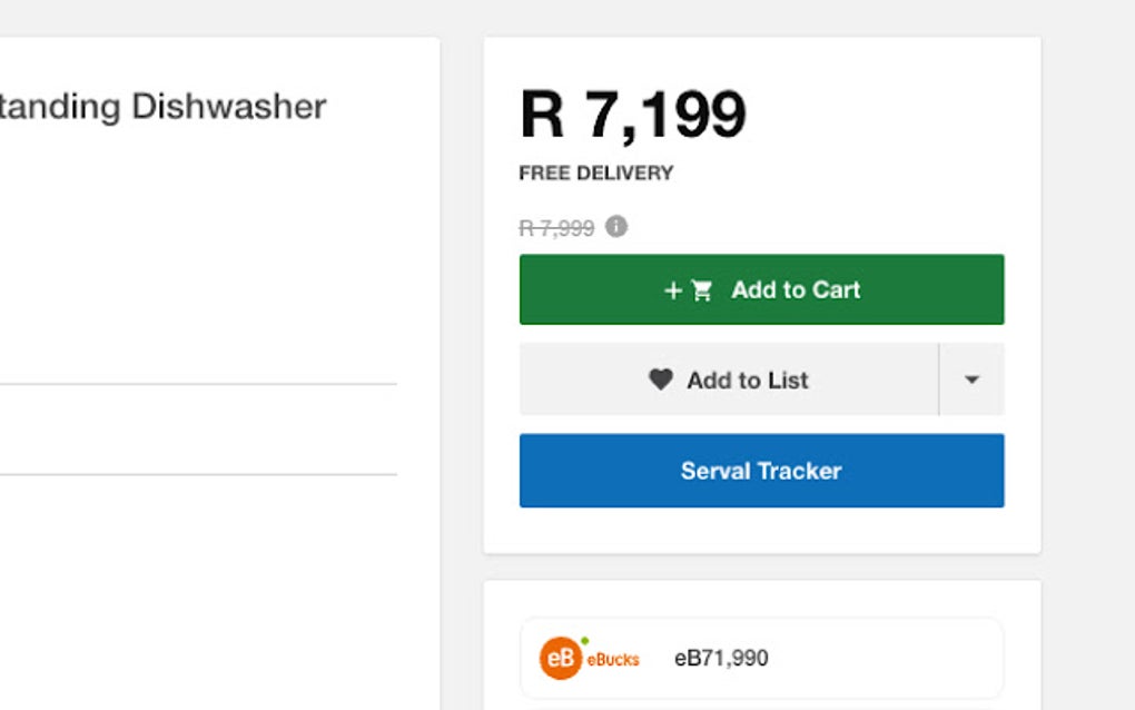 Serval Tracker Button for Takealot Google Chrome 용 - 확장 프로그램 다운로드