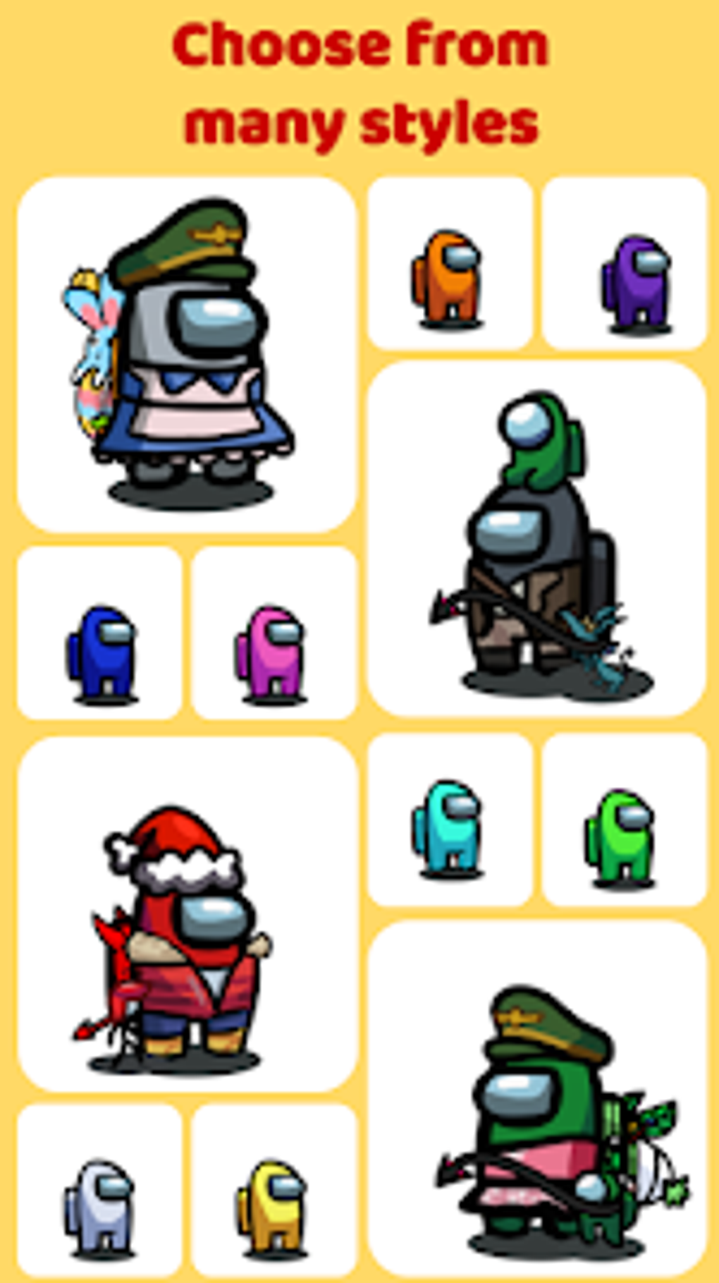 Maker Amongus Avatar Skin Type for Android - Download