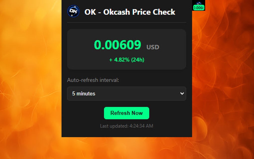 OK - Okcash Price Tracker para Google Chrome - Extensión Descargar