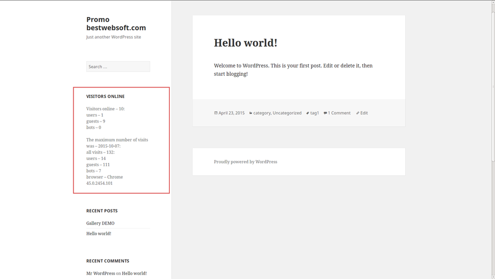 Visitors Online by BestWebSoft for WordPress - Download