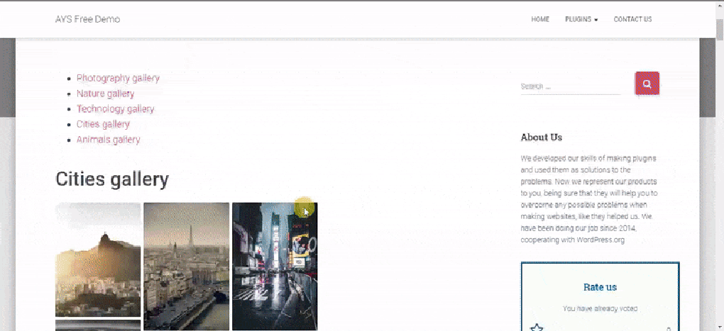Photo Gallery by Ays 8211 Responsive Image Gallery para WordPress - Descargar